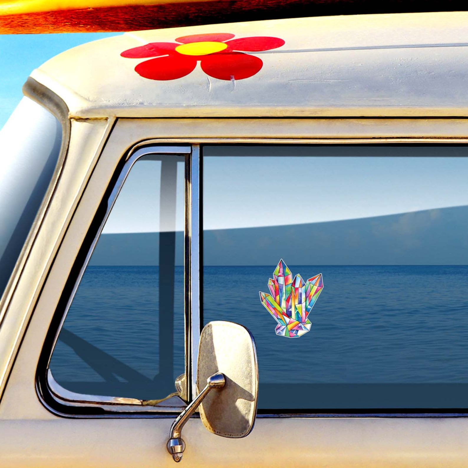 Quartz Crystal Sticker Colorful Cute Car Decal Laptop Decal Bumper ...