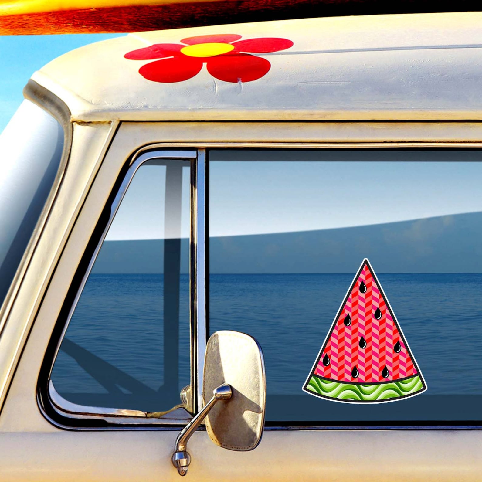 Watermelon Car Decal Bumper Sticker : Colorful Geometric - Etsy
