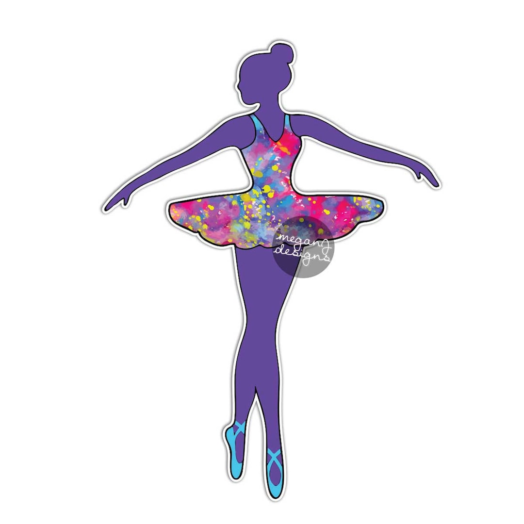 Ballerina Dancer Sticker - Car Decal Laptop Decal Ballet Dance Pointe ...