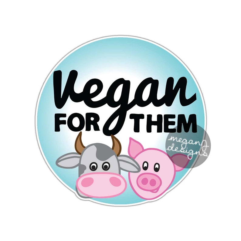 Vegan for Them Sticker Vegetarian Car Decal Laptop Decal | Etsy