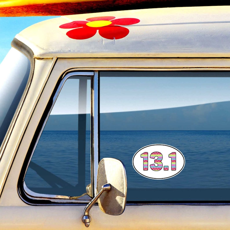 13.1 Half Marathon Sticker Runner Marathon Car Decal Oval | Etsy