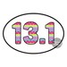13.1 Half Marathon Sticker Runner Marathon Car Decal Oval Vinyl Window ...