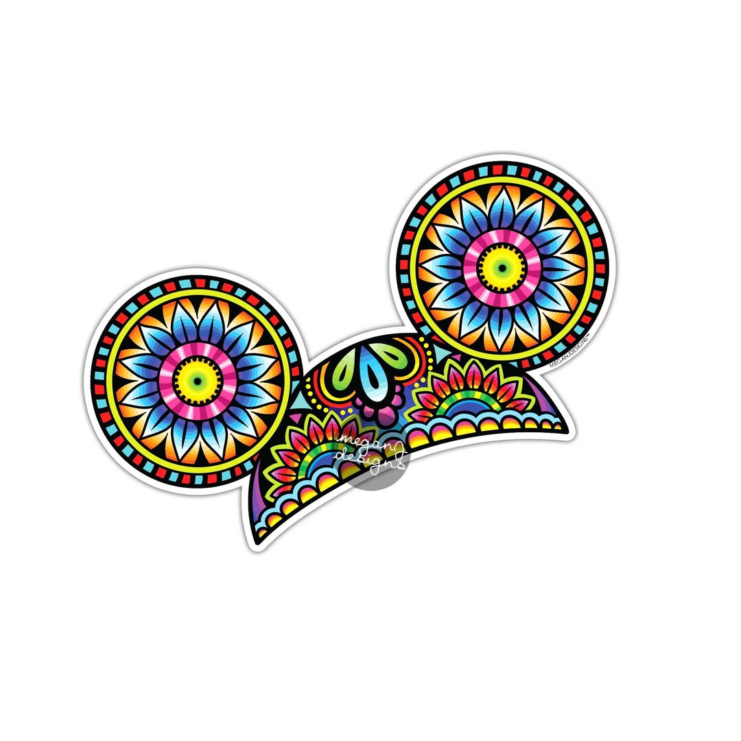 Mouse Ears Sticker - Colorful Car Decal Laptop Decal Waterproof Mouse ...