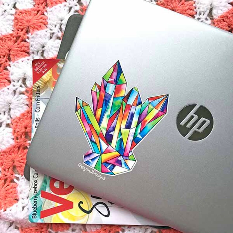 Quartz Crystal Sticker Colorful Cute Car Decal Laptop Decal - Etsy