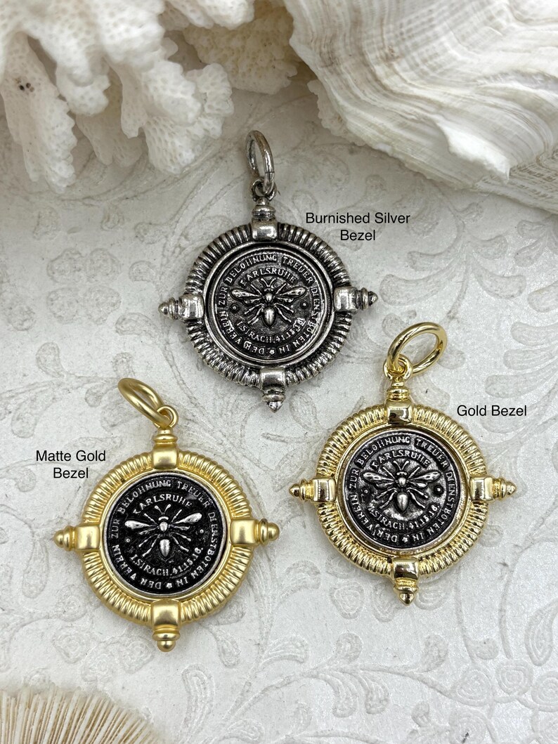 French Bee Replica Coin, Reproduction Bee Coin, Bee Pendant,bee ...