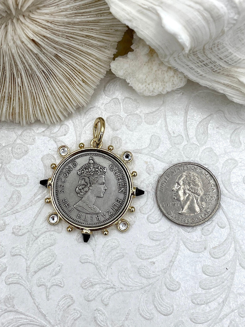 Queen Elizabeth II Coin Pendant, Royal Coin Pendant, Queen Coin Pendant ...