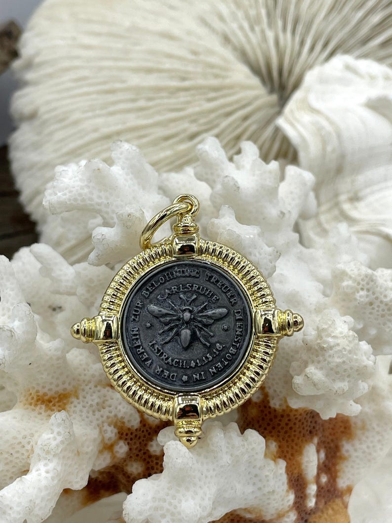 French Bee Replica Coin, Reproduction Bee Coin, Bee Pendant,bee ...
