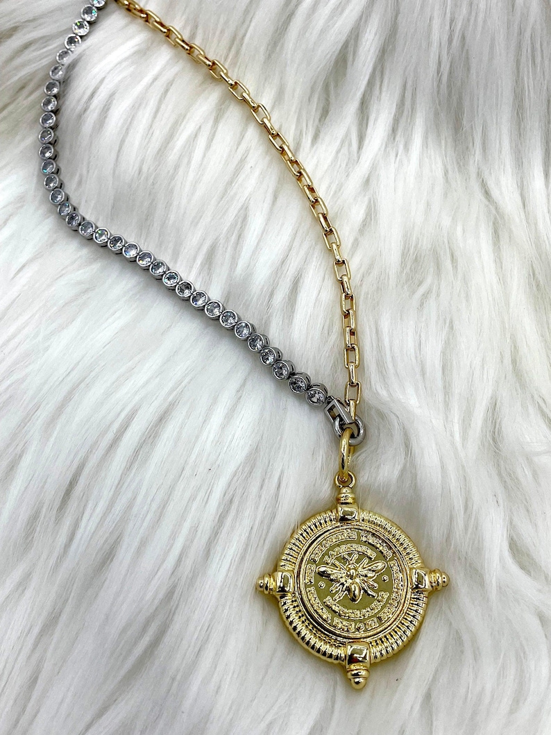 French Bee Coin Pendant, Gold Replica Jewelry, Fast Ship - Etsy