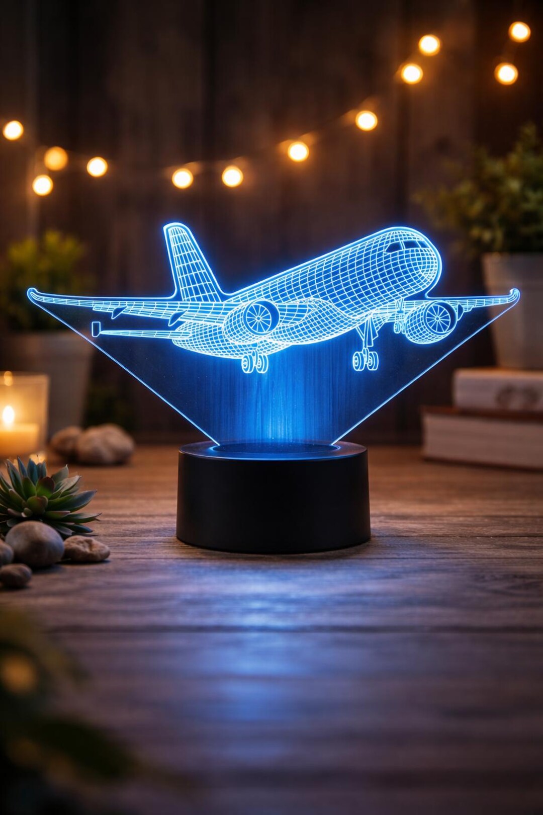 3D LED Airplane Lamp – Acrylic Night Light – Modern Decoration ...