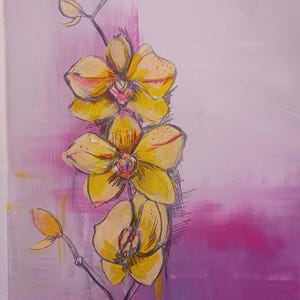 Orchid Abstract Art - Etsy