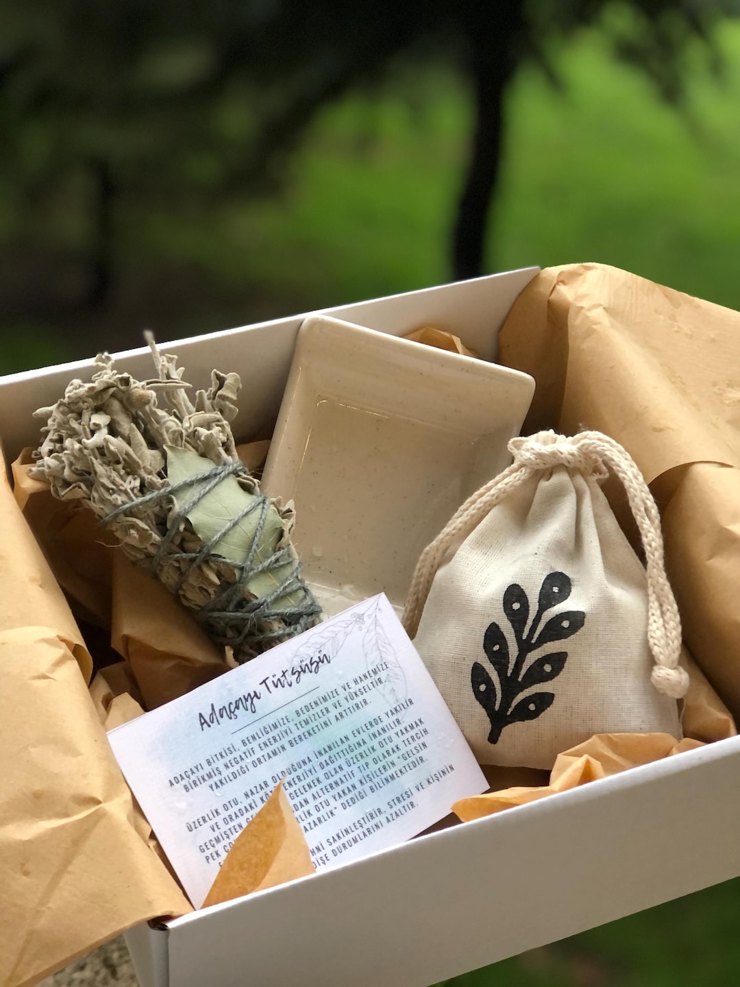 Handmade Sage Smudge Kit – Ceramic Holder, Cleansing Ritual Gift Box - Etsy