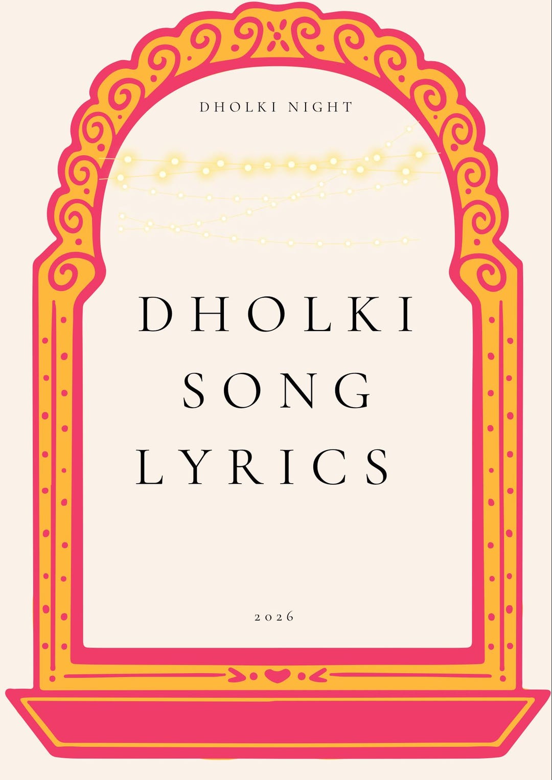 Dholki Song Lyrics Book | Instant Download | Modern Minimalist | Dholki ...