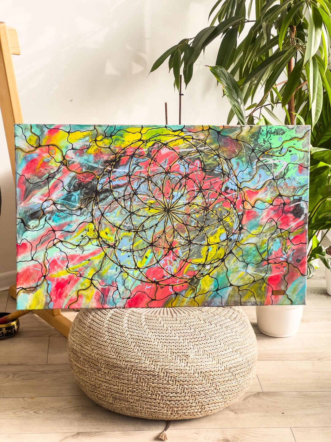 Flower of Life Torus Painting – Sacred Geometry Acrylic Art - Etsy