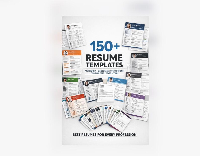 150+ ATS Resume Templates | Modern CV Designs With Cover Letter ...