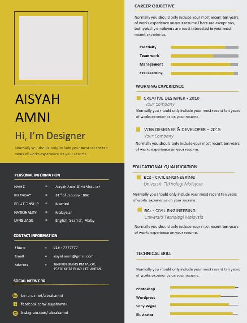 150+ ATS Resume Templates | Modern CV Designs With Cover Letter ...