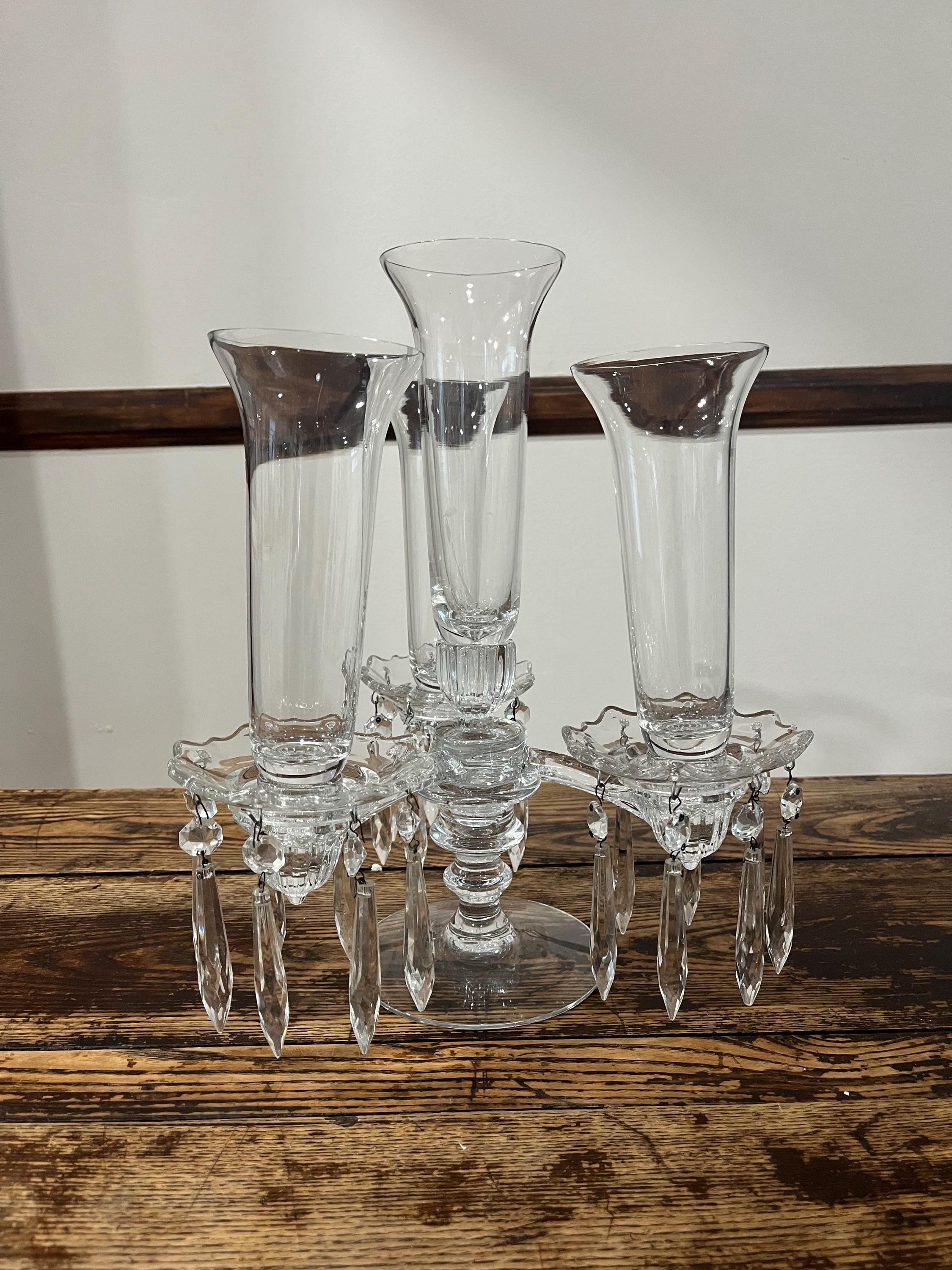 Vintage Cambridge Arms Crystal Epergne Candelabra With Bobesches ...