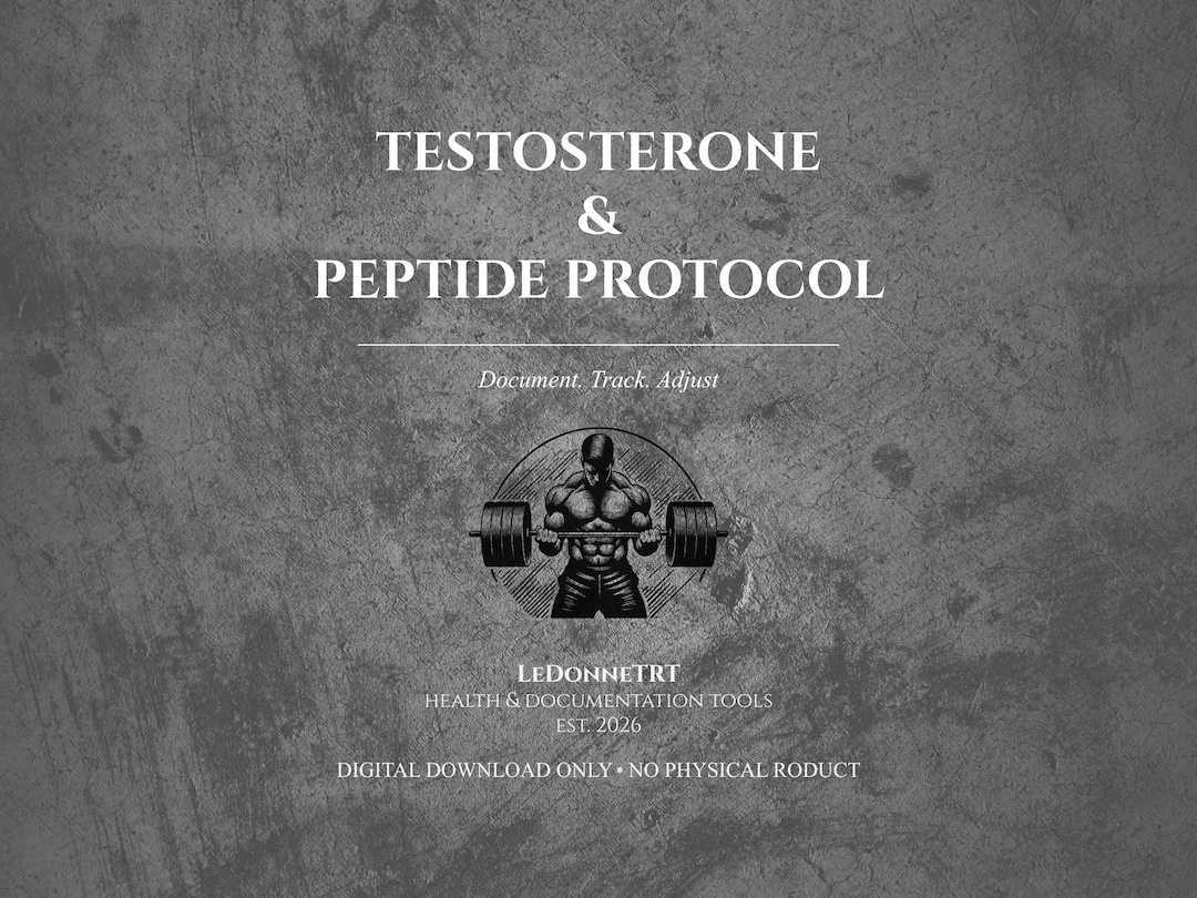 Peptide Tracker Printable Journal | Testosterone Protocol Planner ...