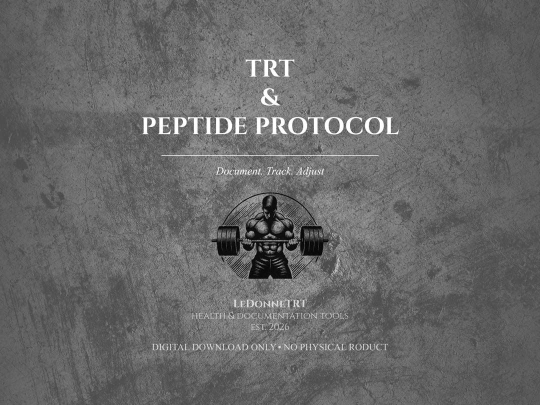 Peptide Tracker Printable Journal | TRT Protocol Planner | Testosterone ...
