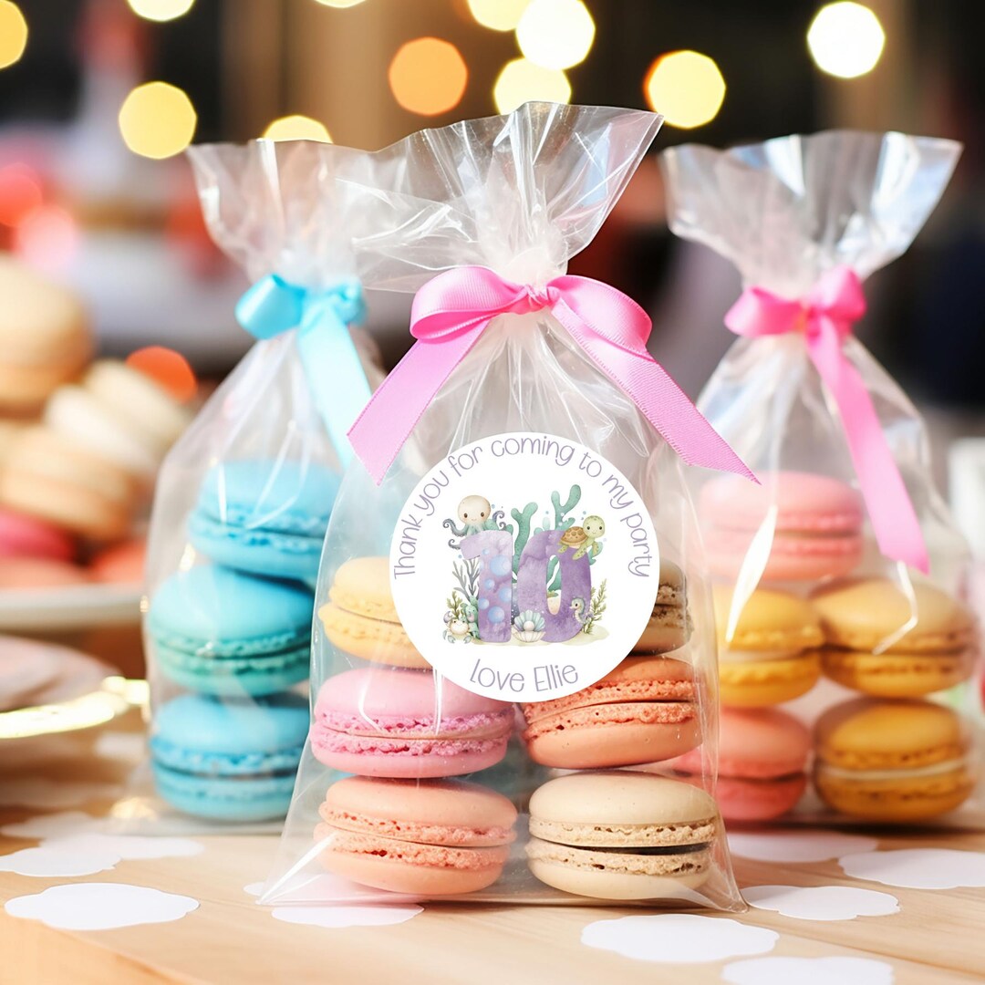 Personalised Under the Sea Sweet Cone Stickers | Kids Birthday Party ...