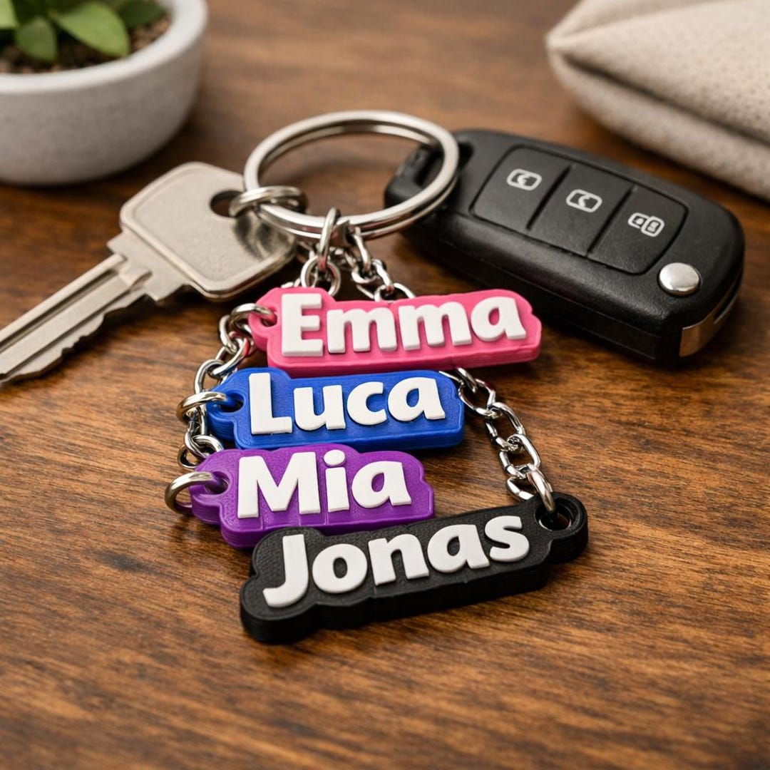 Personalized 3d-printed Key Fob – Customizable - Etsy