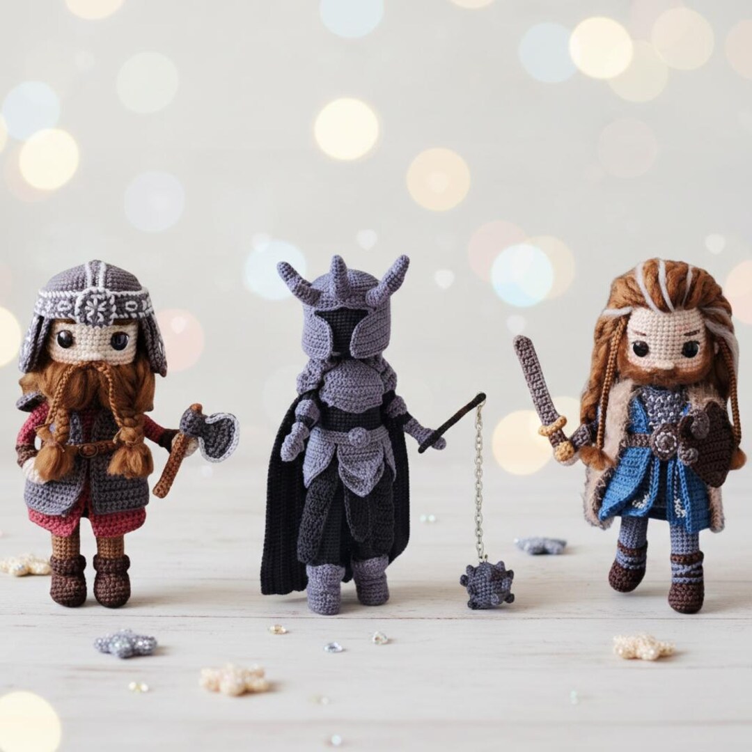 Thorin Sauron Gimli Amigurumi Crochet Pattern PDF Fantasy Dwarf Dark ...