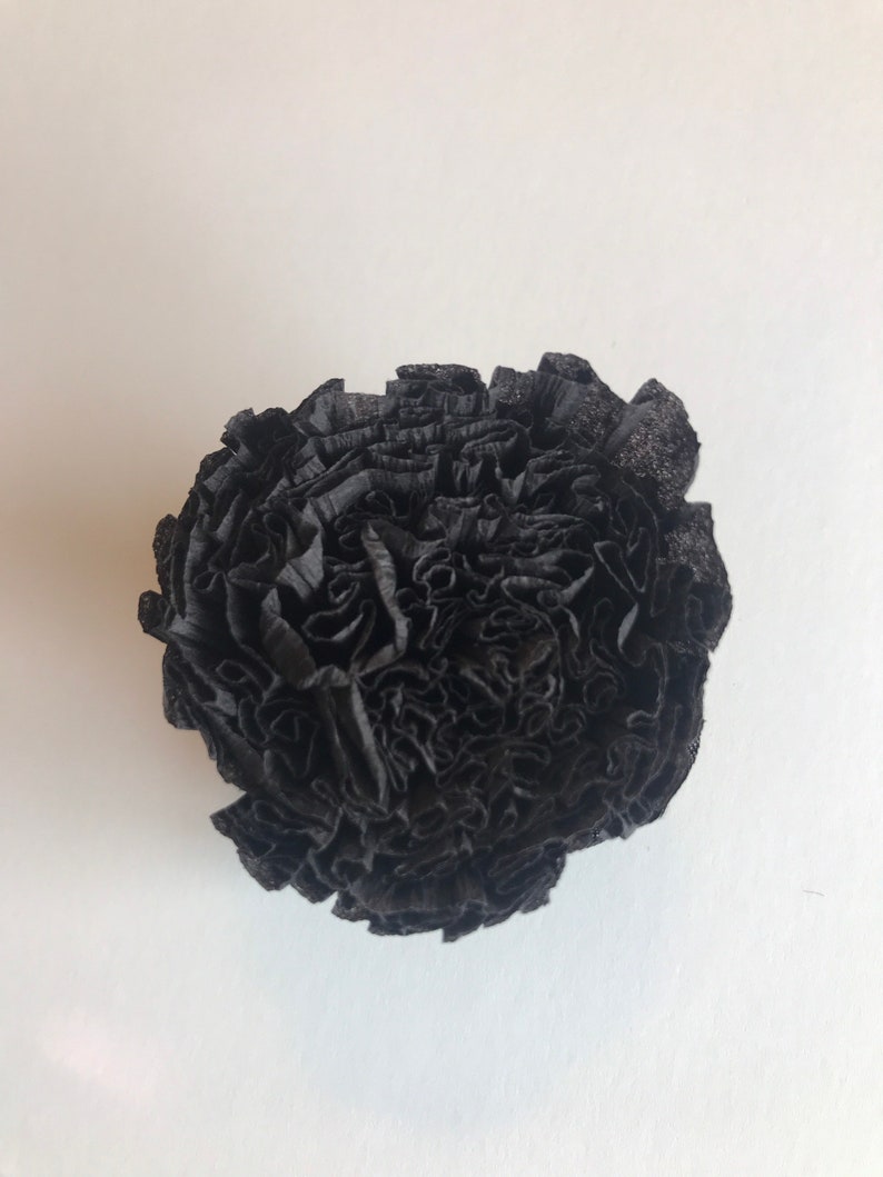 Free Shipping Handmade Black Crepe Paper Ruffles DIY Party - Etsy