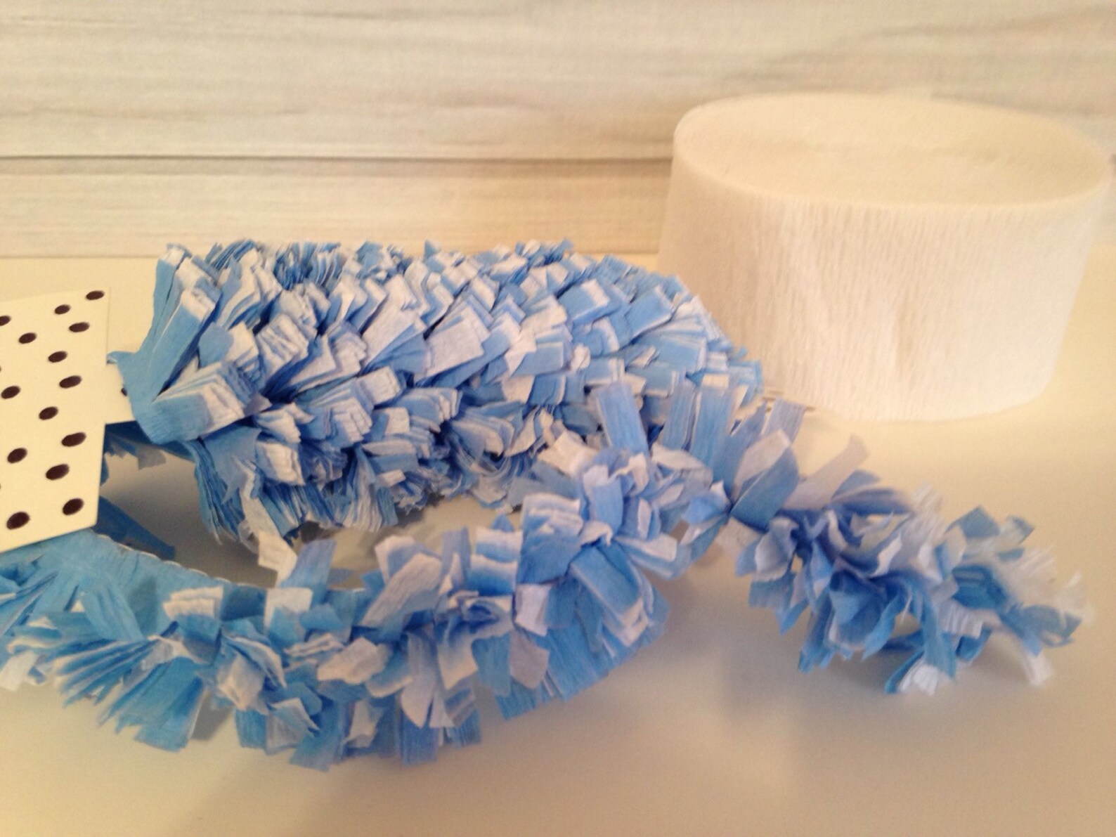 Free Shipping Paper Festooning Crepe Paper Garland Banner Blue - Etsy