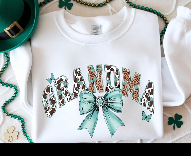 Leopard Cow Print Gigi Sweater, Western Grandmother Shirt, Rodeo Gigi ...