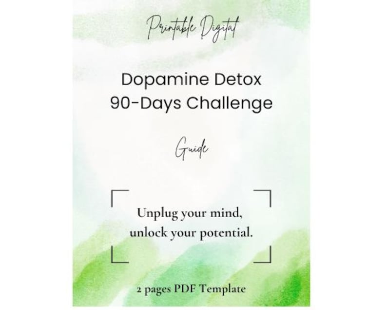 90 Day Dopamine Detox Challenge Tracker, Brain Maze Habit Rewire PDF ...