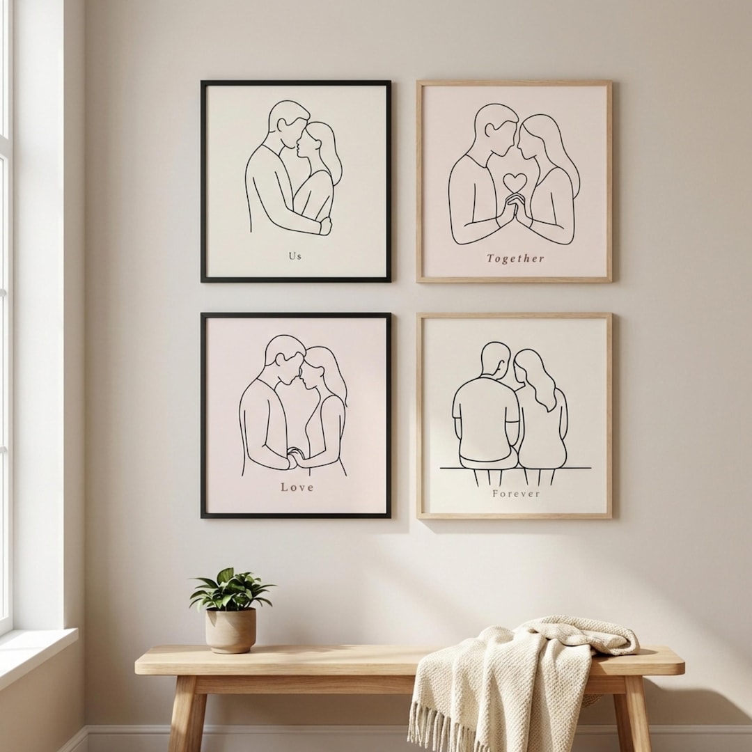 Minimalist Line Art Couplenull