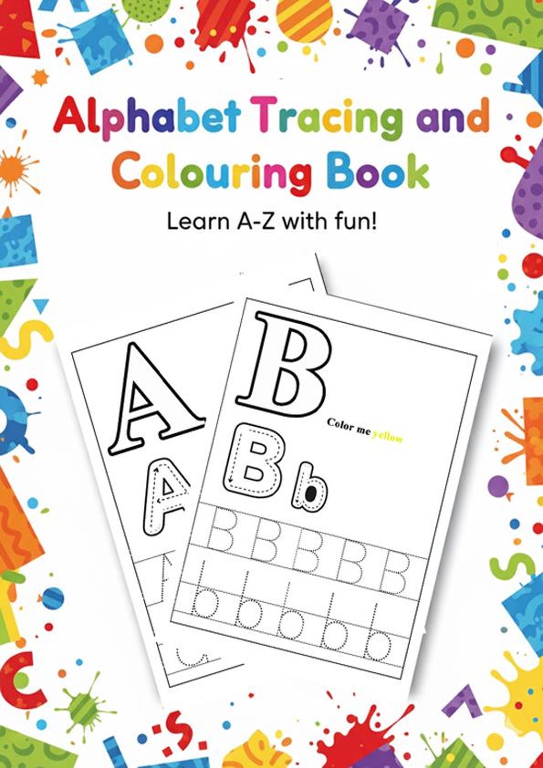 Alphabet Tracing and Colouring Book - Etsy