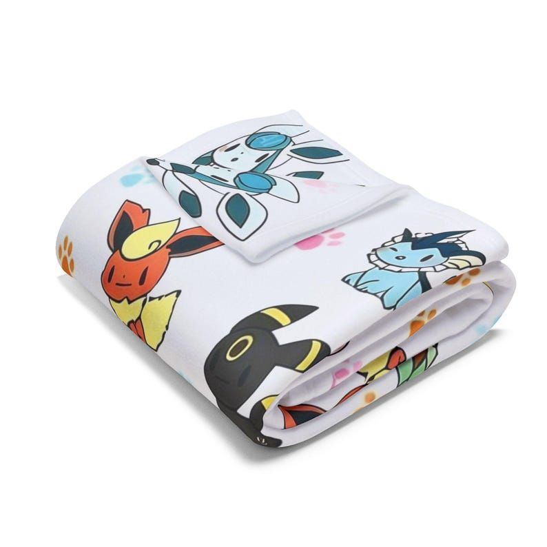 Pokemon Eevee Evolutions Blanket | Eeveelutions Throw Blanket | Eevee ...