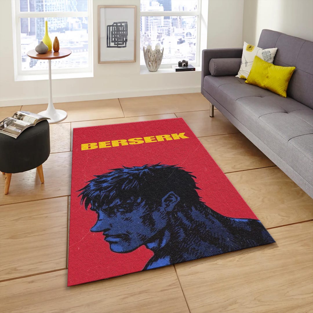 Berserk Manga Rug, Guts Anime Floor Mat, Dark Fantasy Decor - Etsy