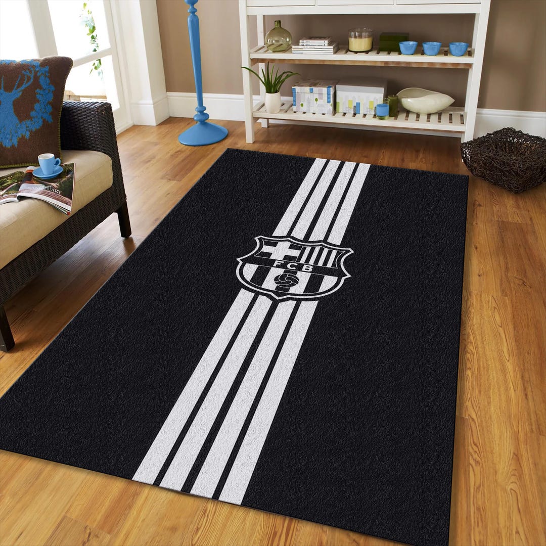 FC Barcelona Rug – Non-slip Soccer Fan Mat, Game Room Decor - Etsy