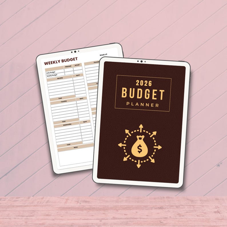 Digital Budget Planner 2026 for iPad - Editable Canva Template PDF ...