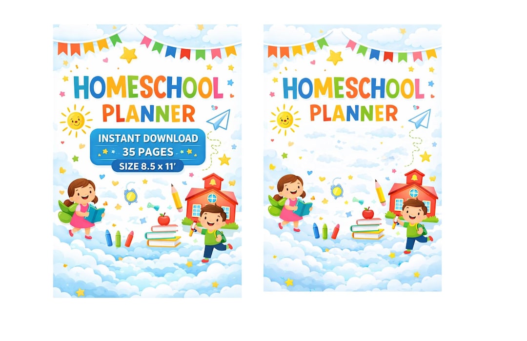Homeschool Planner Printable PDF, Student Lesson Planner, Weekly ...