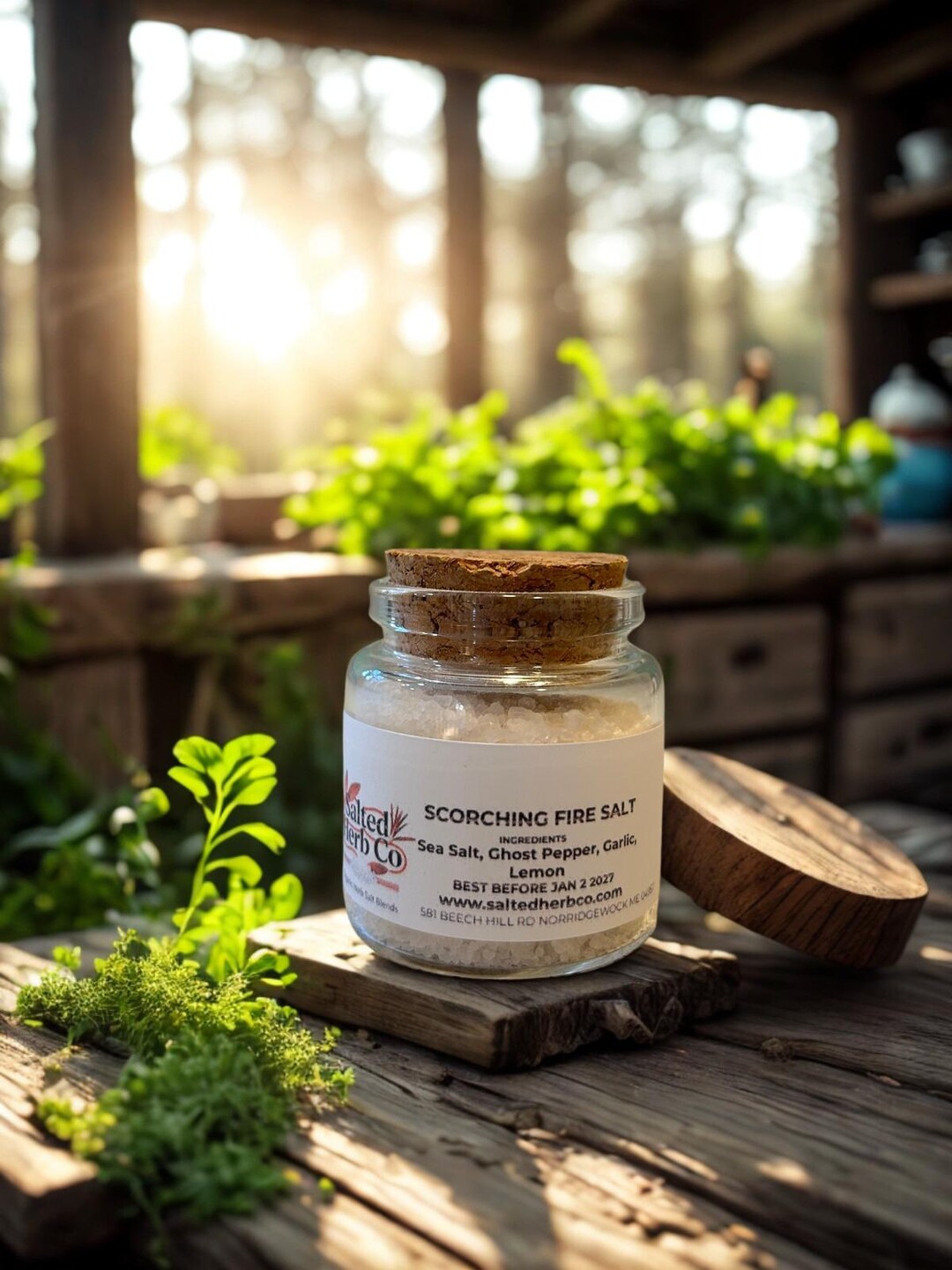 Scorching Fire Salted Herb for Healthy Zesty Food Flavoring. Bringing ...