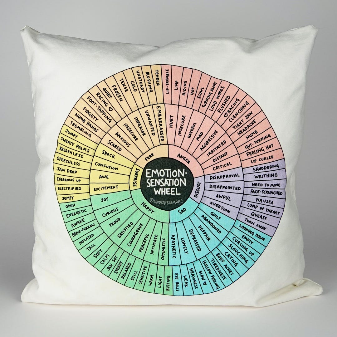 Pillowcase: Emotion Sensation Feeling Wheel Throw Pillowcase | Resource ...