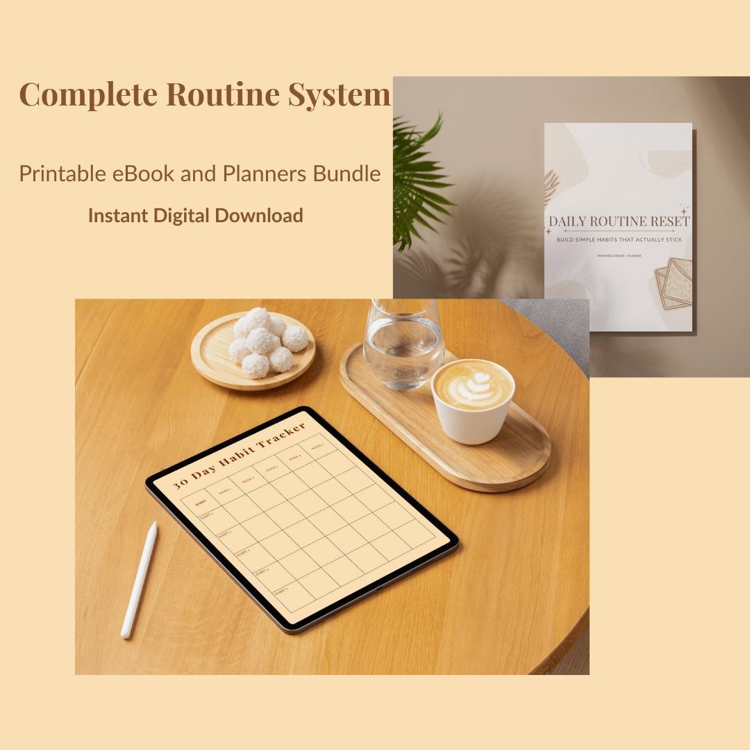Complete Routine System Printable Bundle | Daily Routine Planner and ...