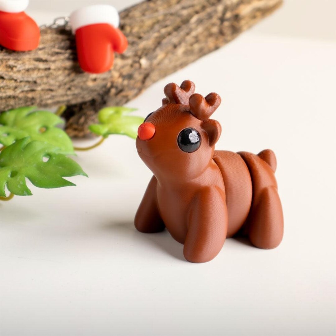 Baby Reindeer Fidget Toy, Articulated, 3D Printed, Flexi Desk Pet ...
