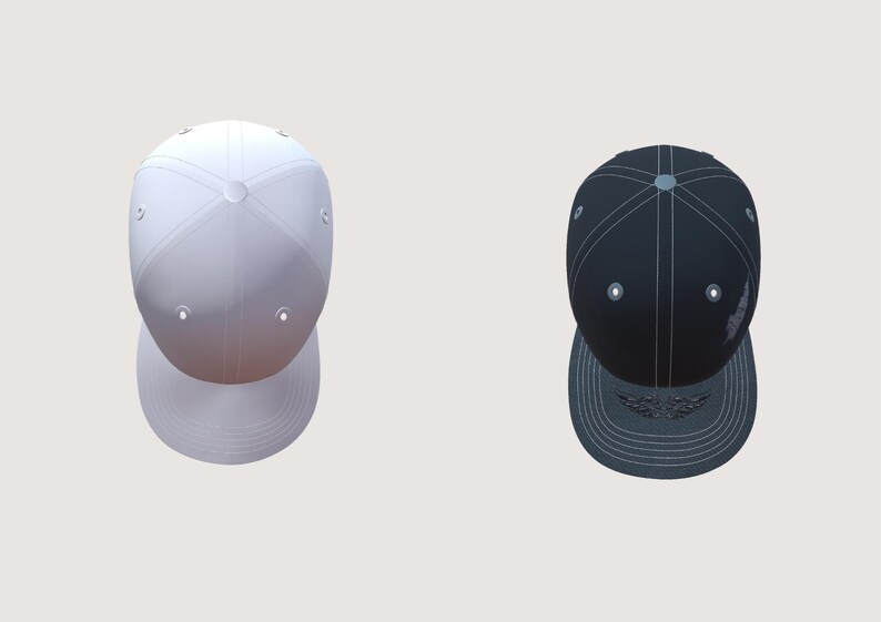 3D Hat Mockup for Procreate & Blender, Baseball Cap 3D Model Obj File ...