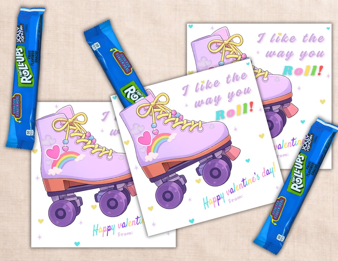 Valentine Cards Printable, I Like the Way You Roll Valentine, Kids ...