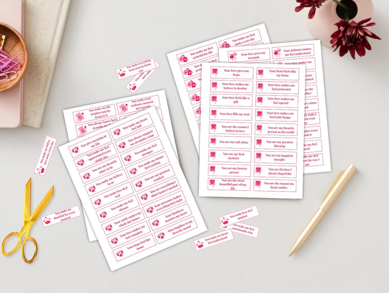 100 Reasons I Love You Notes – Romantic Gift, Valentine's Day (PDF ...