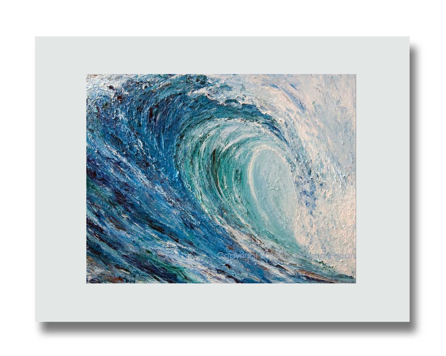 Wave Art Print // Blue Ocean Art Wave Decor Titled - Etsy