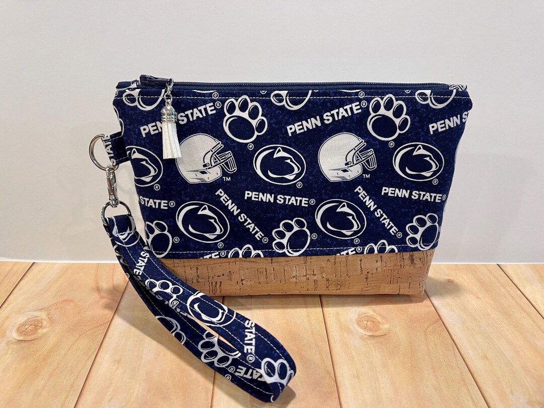PSU Wristlet, PSU Zipper Pouch, PSU Fabric, Penn State Bag, College Bag ...