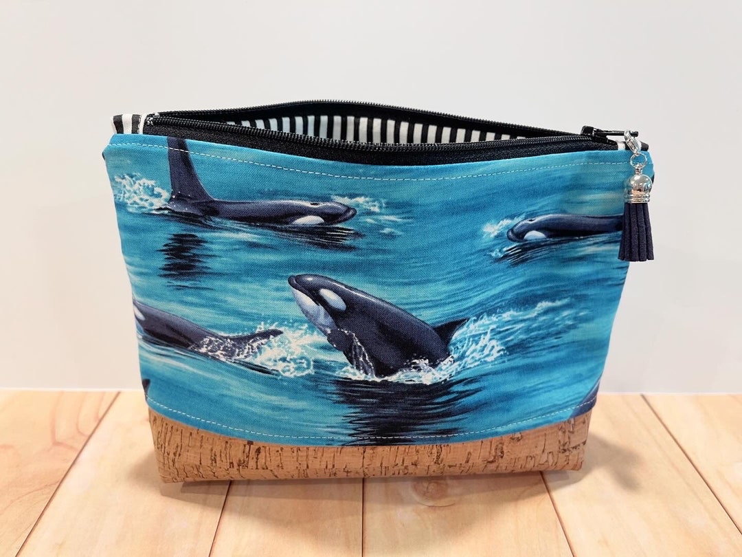 Killer Whale Pouch, Zipper Pouch, Orca, Orca Lover Gift, Whale Lover ...