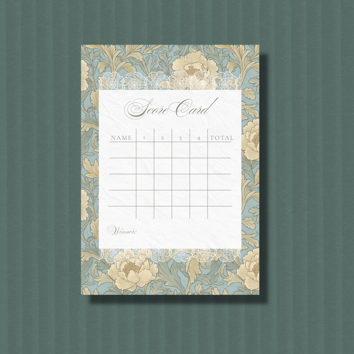 Mahjong Score Card Printable | Lace & Tile Society Elegant Score Sheet ...