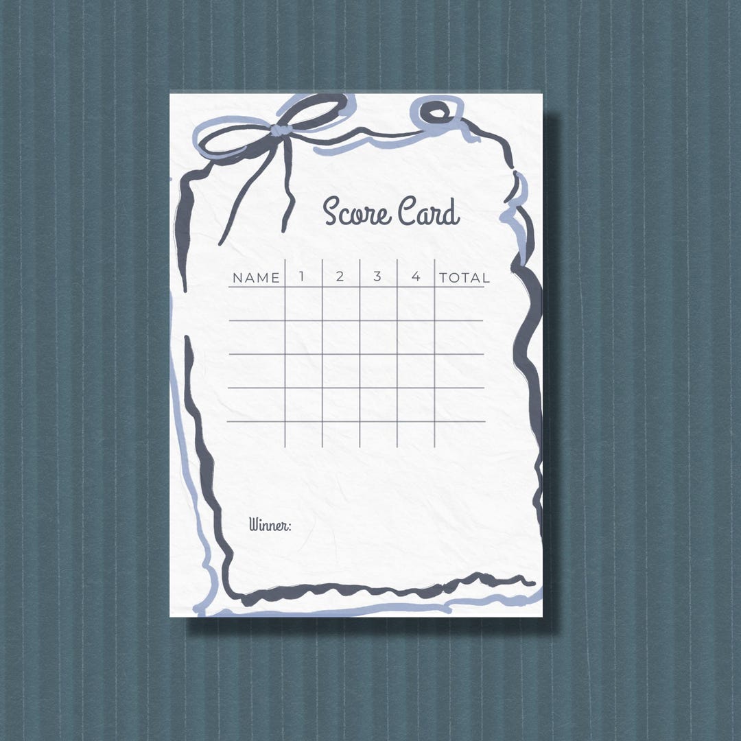 Modern Mahjong Score Card | Editable Tally Sheets (PDF Download) - Etsy
