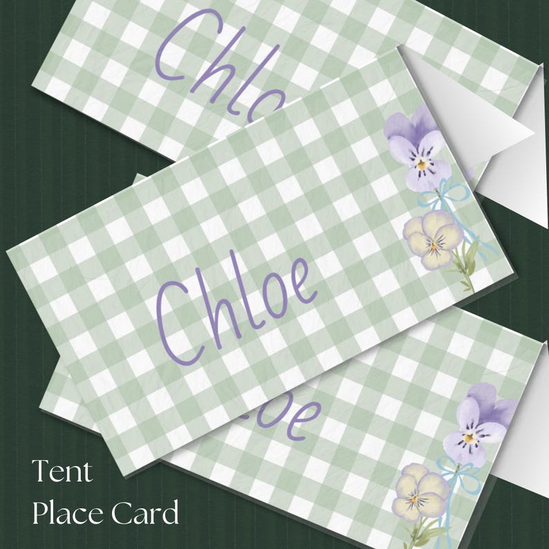 Coquette Mahjong Party Kit | Gingham Tea Party Invitation, Score Card ...