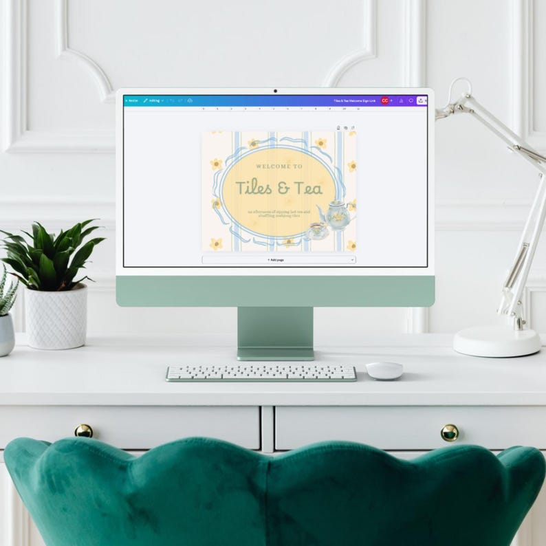 Mahjong Welcome Sign | Tiles & Tea Party Decor (printable, Editable in ...